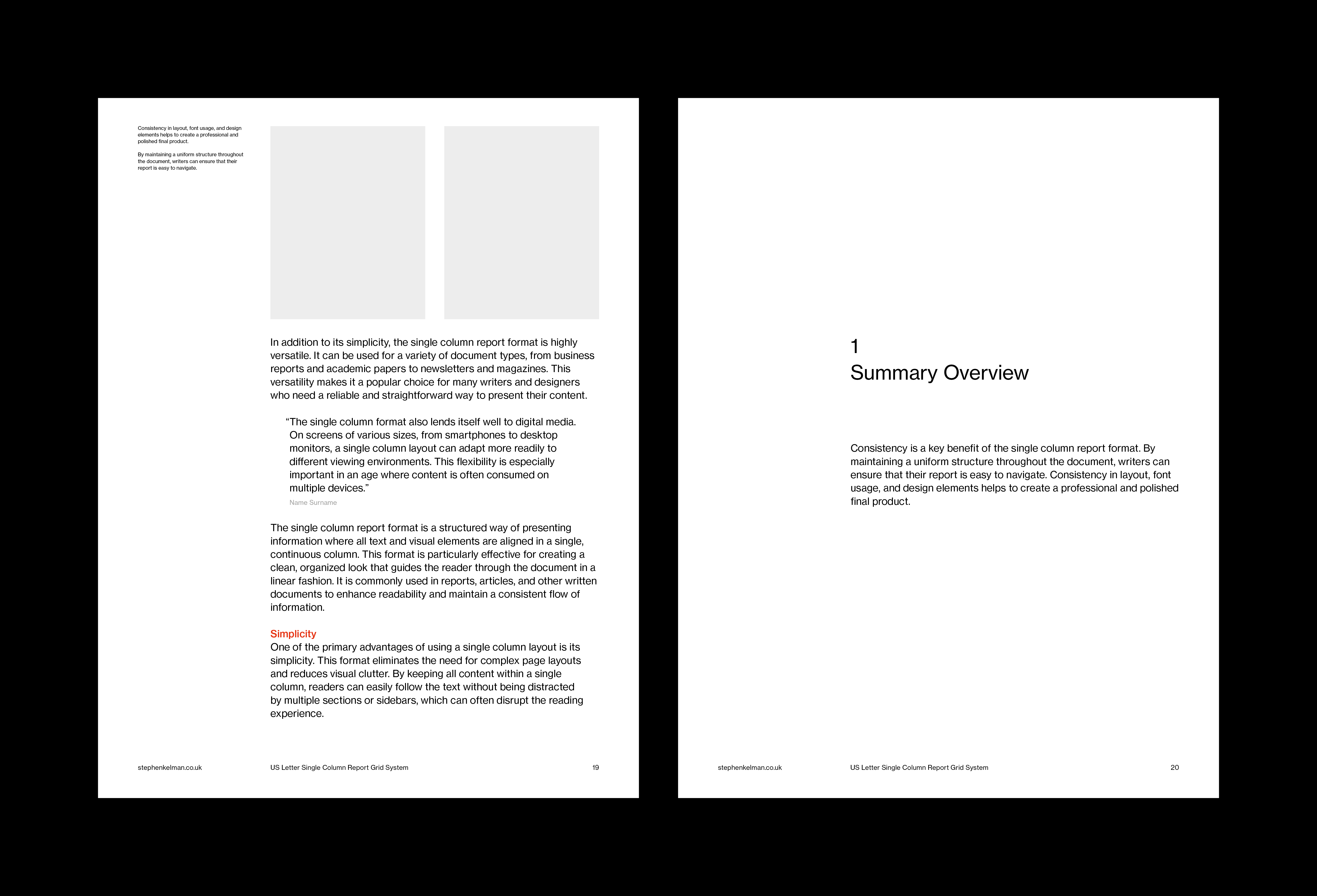 US Letter Single Column Report Grid System by Stephen Kelman on Dribbble US Letter Single Column Report Grid System by Stephen Kelman on Dribbble